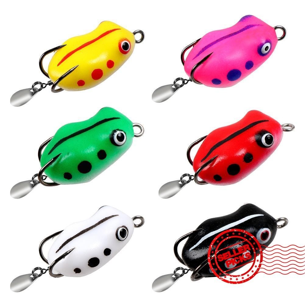 Mini Frog Bass Trout Fishing Lure Jump Frog Top Water Casting Bait With ...