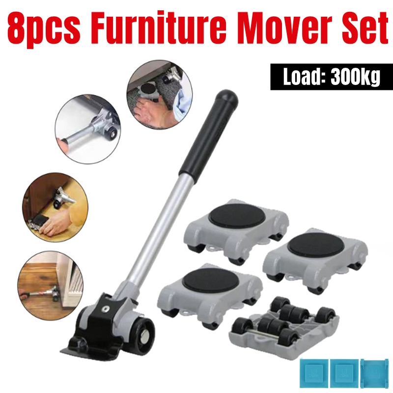 [ SG Ready Stock]Furniture Mover Tools 8 Wheel Heavy Stuffs Lifter Move ...