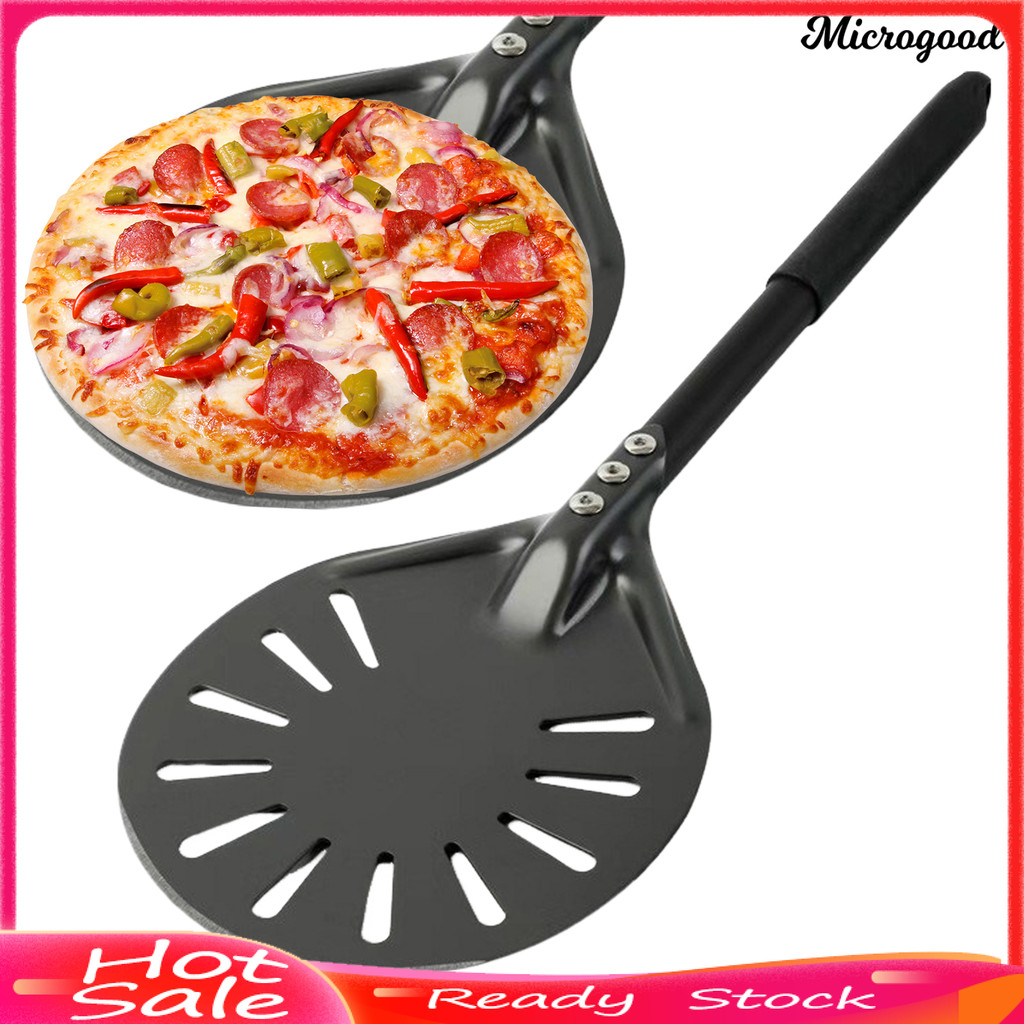 [MIC]☼6-Inch Round Pizza Turning Peel Long Handle Non-stick Lightweight ...