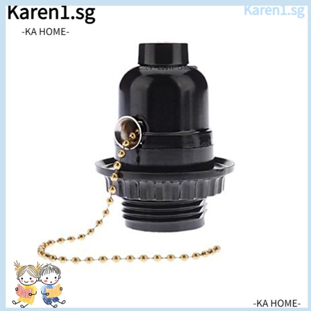 KA Bakelite E27 Bulb Base, with Pull Switch Half Teeth Lamp Holder ...
