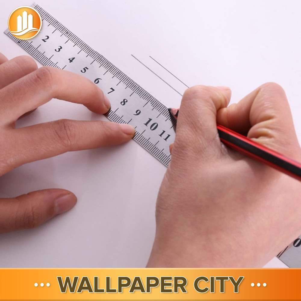 WPC Metal Ruler Metric Rule Precision Double Sided Measuring Tool (20cm ...