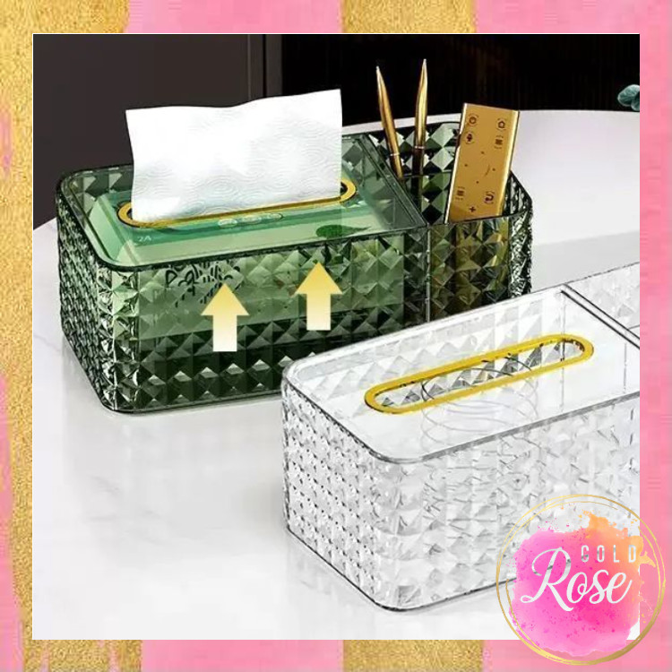 Rosegold - H6168 Diamond Design Multipurpose Tissue Box/Diamond Pattern ...
