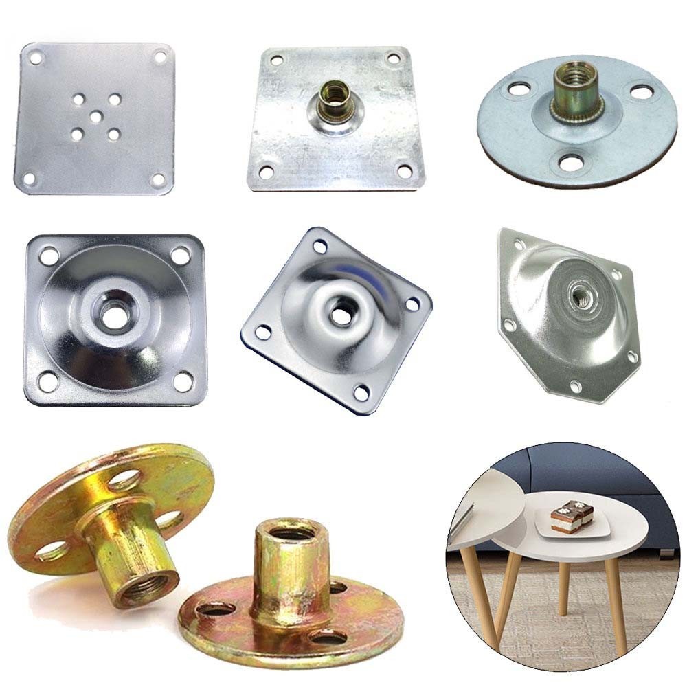M6/M8/M10 Fixing Furniture Connector Plate Leg Mounting Plates ...