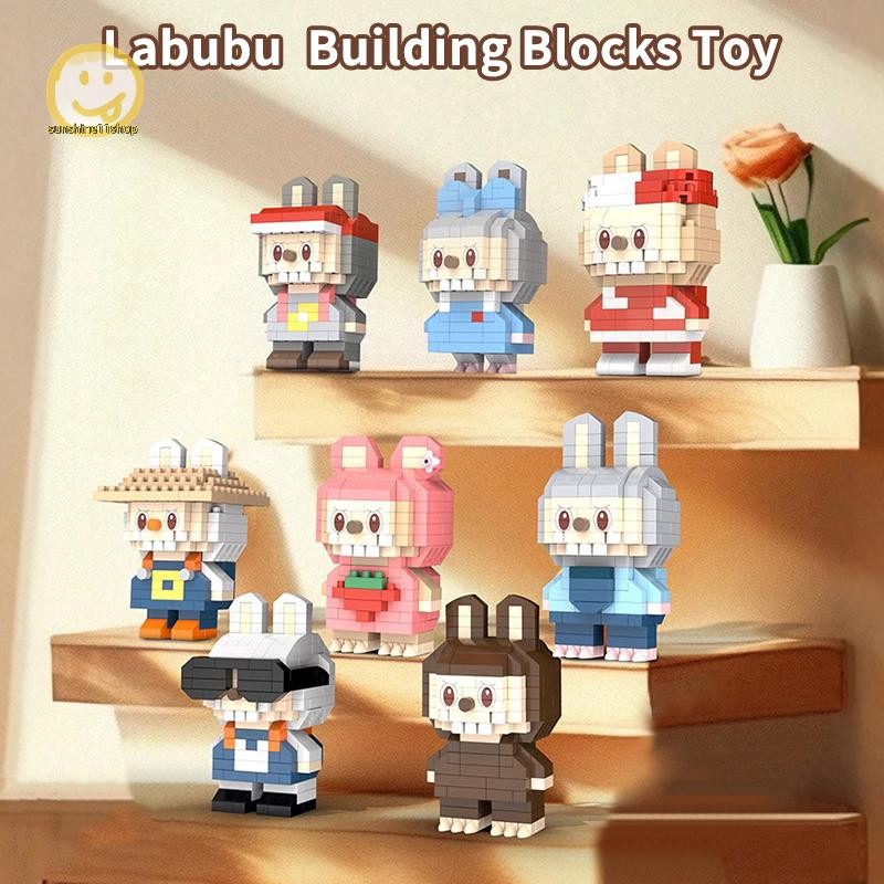 Sunshineshop Kawaii Labubu Mini Building Blocks Cartoon Cosplay Figure ...