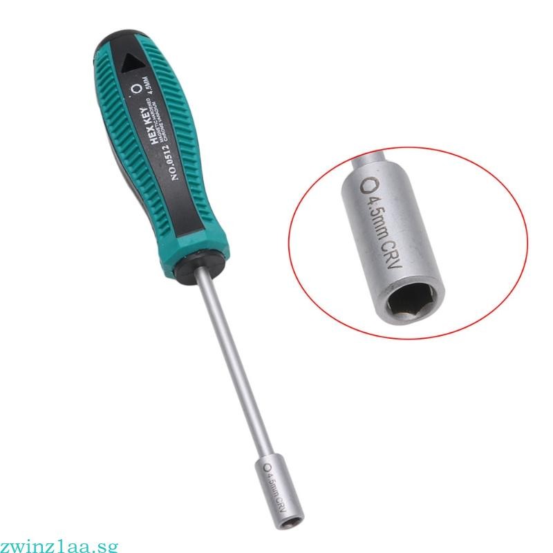 zwinz1aa Metal Socket Driver Wrench Screwdriver Hex Nut for Key Nutdriver Hand Tool 4 5mm ...
