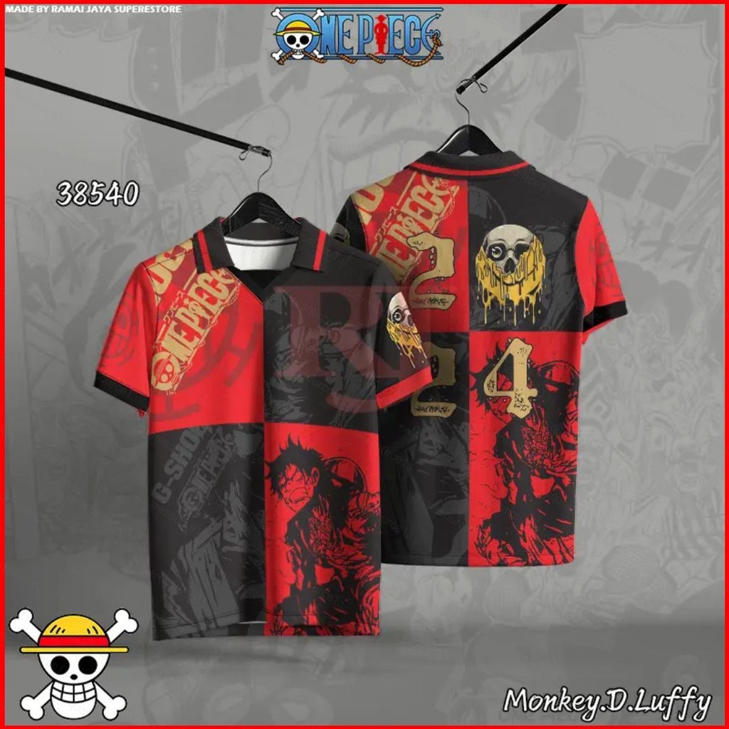 SQT ONE PIECE LUFFY Cosplay cloth Full Graphic summer T-shirt Polo ...