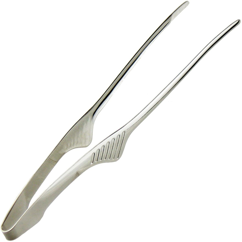 NAGAO Tsubame-Sanjo Clay Bar Tongs, Economy Type, Mirror Finish, 24cm ...