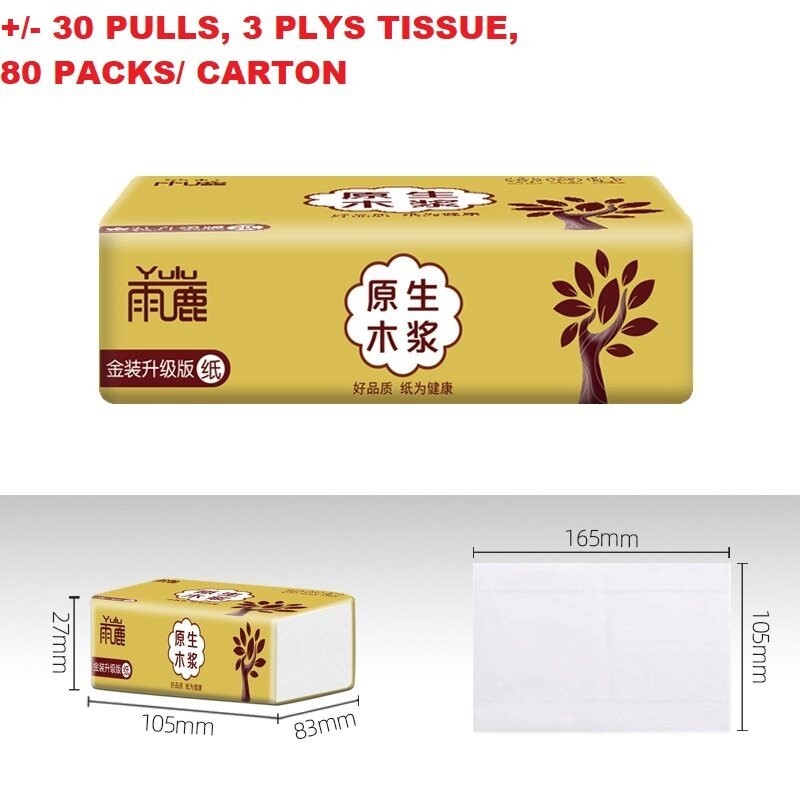 Combo Deals ️30/80 Packs(1 Box) 30 Pulls 3 Ply Soft Facial Tissue Paper ...