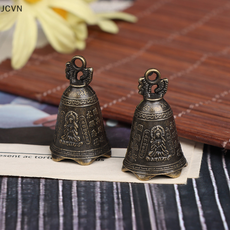 Jcvn Antique Chinese Bell Mini Sculpture Prayer Buddha Bell Feng Shui ...