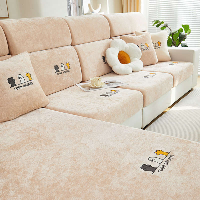 Full Wrap Backrest Cover Sofa Cushion Covers Anti-cat Scratch Fitted ...