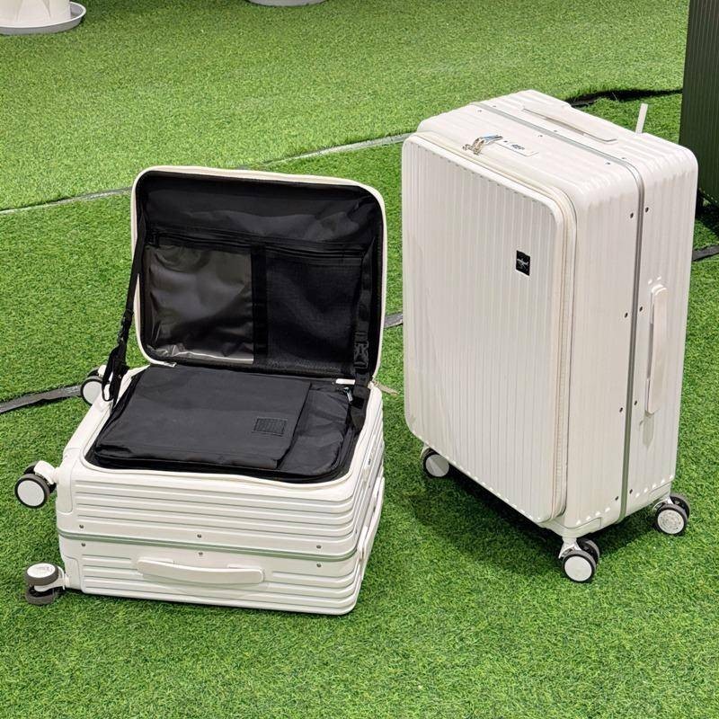 Front Flip Luggage Aluminum Frame Luggage Female 20 Inch Carry On ...