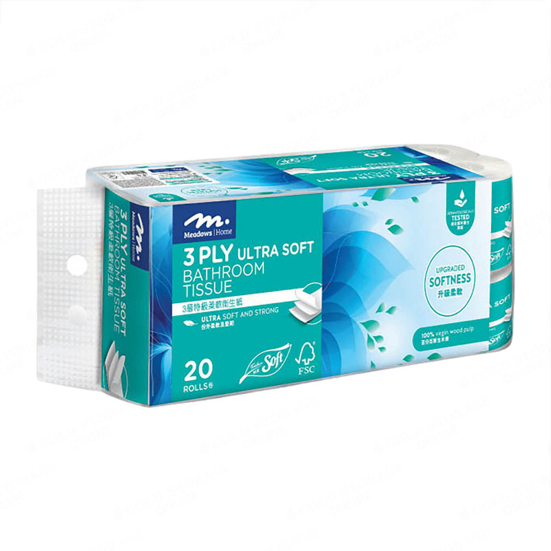Meadows Home 3Ply Ultra Soft Toilet Paper 20x220S | Shopee Singapore