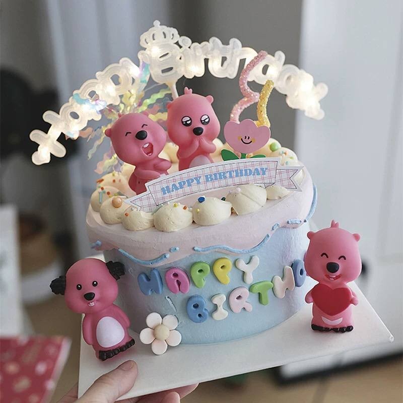 6PCS Loppy Figure Topper/HB LED Topper/Loppy Pororo Character Topper ...