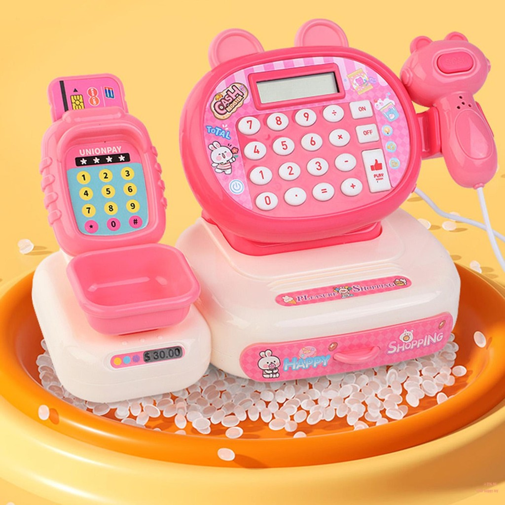 Kids Toy Cash Register with Scanner Pretend Play Grocery Supermarket ...