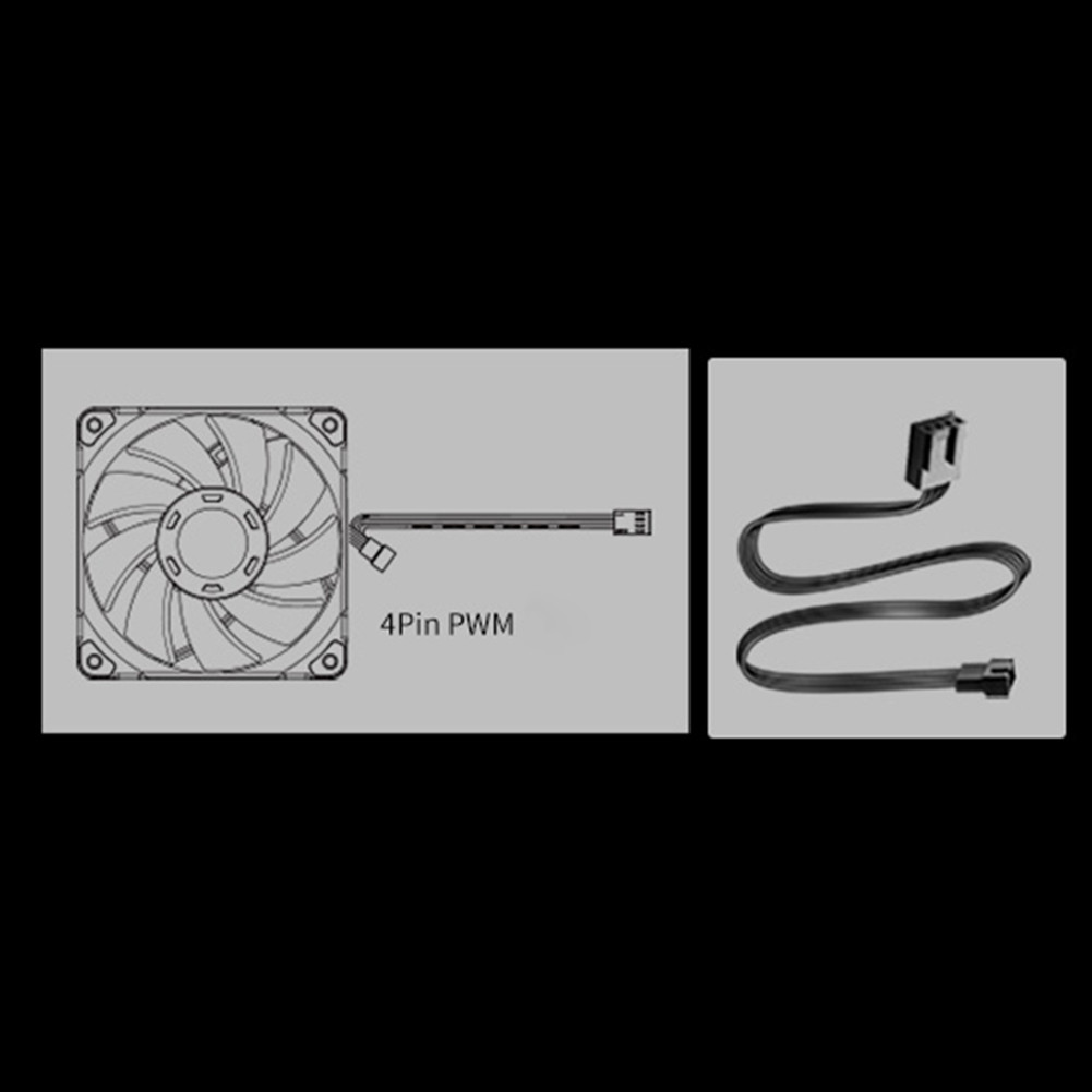 PC Case Fan 4-Pin PWM Cooling Fan Silent CPU Cooler for Computer Cases ...