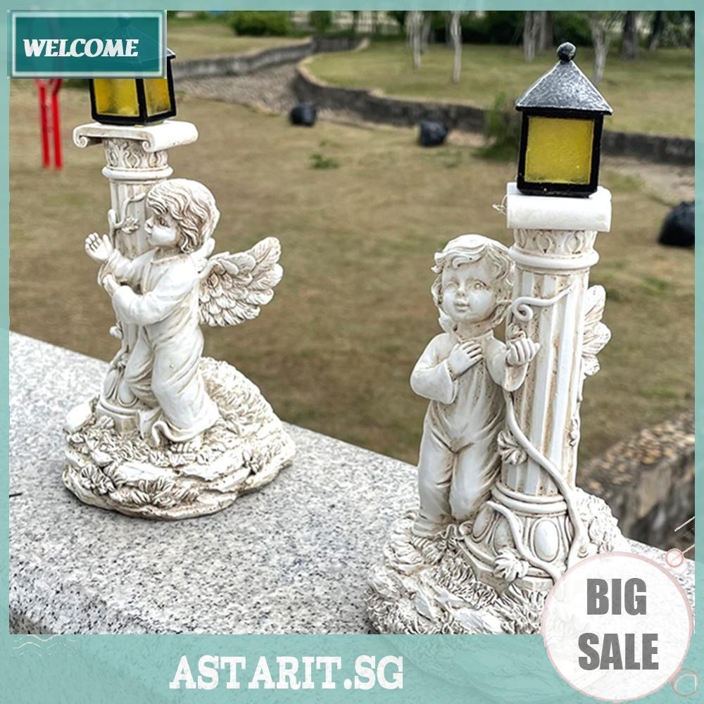 Angel Statue with Solar Lights Angel Sculpture for Garden Porch Patio ...