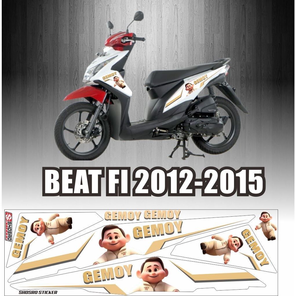 MOTIP STICKERS VIRAL ANIME GEMOY LIS MOTOR HONDA BEAT FI 2012-2015 ...