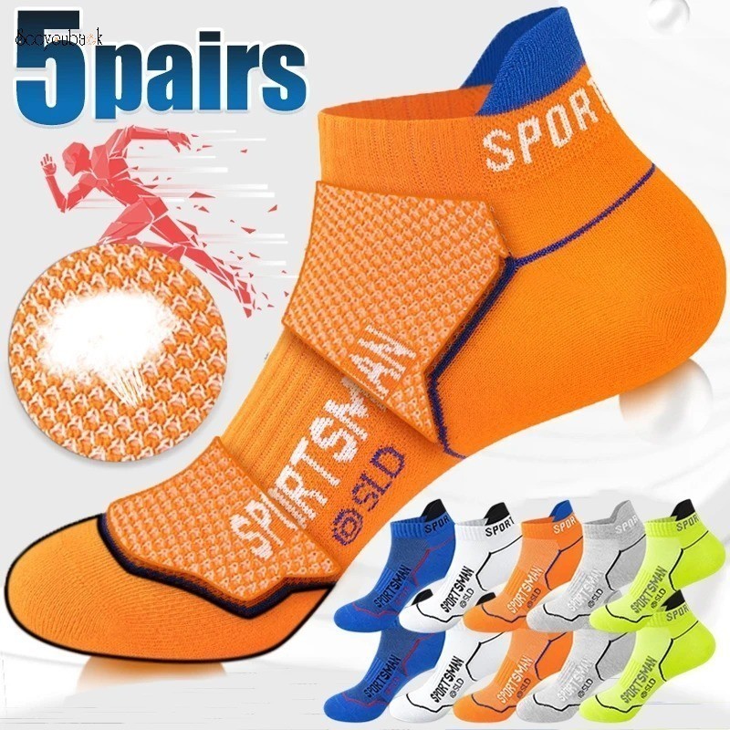 1/5 Pairs Cotton Short Socks for Male High Quality Women's Low-Cut Crew ...