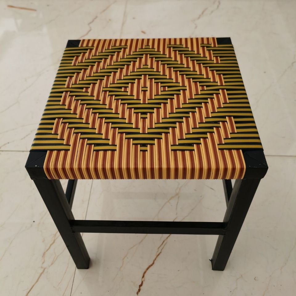 Household Stool Rattan Square Stool Hand-Woven Rattan Stool Fashion ...