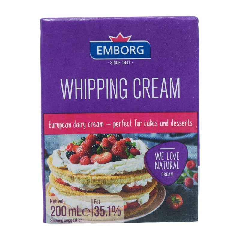 Emborg UHT Whipping Cream 200ml | Shopee Singapore
