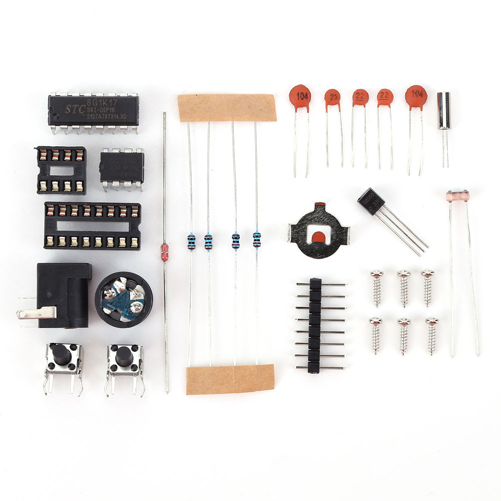 4 Digit DIY LED Digital Clock Kit Electronic Clock Kit for Soldering ...