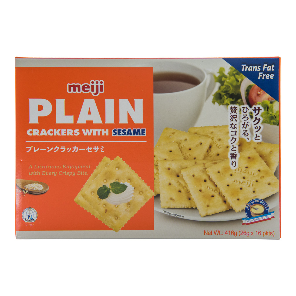 Meiji Plain Cracker Sesame 416G | Shopee Singapore