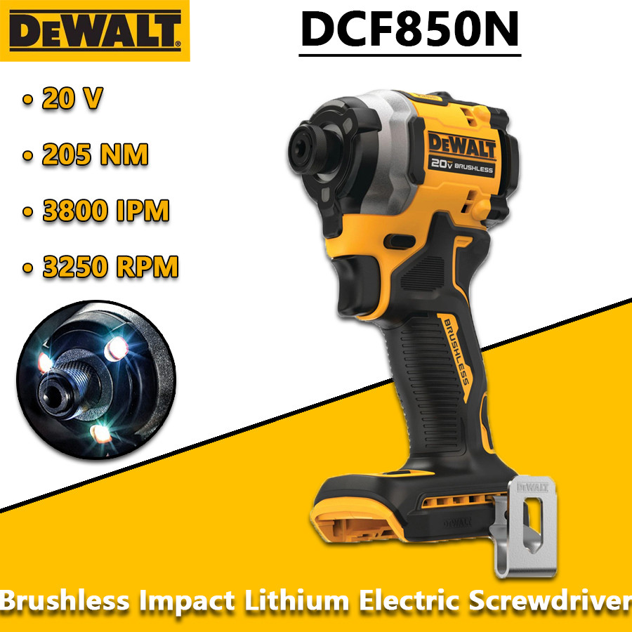 DEWALT DCF850N 20V Brushless Cordless Impact Drill 1/4-Inch Lithium-ion ...