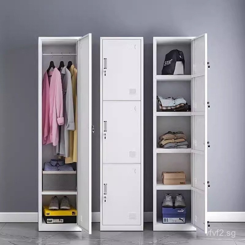 Single Door Locker Iron Cabinet with Lock Employee Cabinet Steel Slit ...