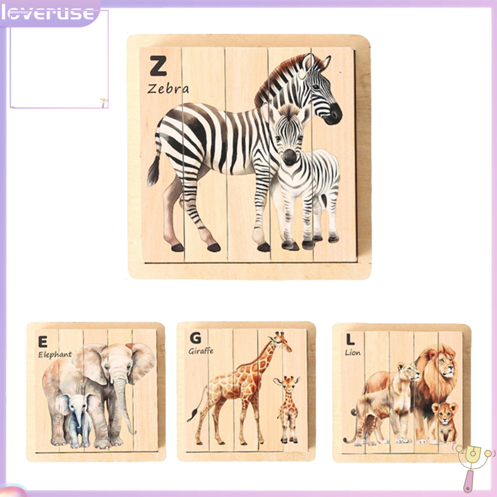 /LO/ Child-safe Puzzle Wildlife Learning Game Wooden Puzzle Board Set ...