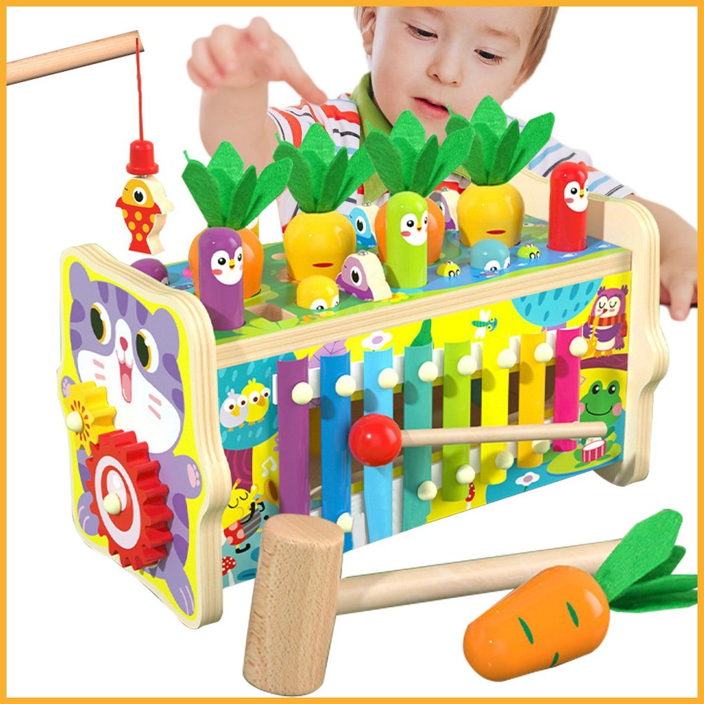 Magnetic Fishing Game Pull Rope Game 8 in 1 Learning Toy Sliding Game ...