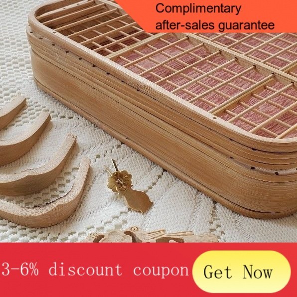 Bamboo Drawer Square Cage Indigo Hemp Material Square Cage Stone ...
