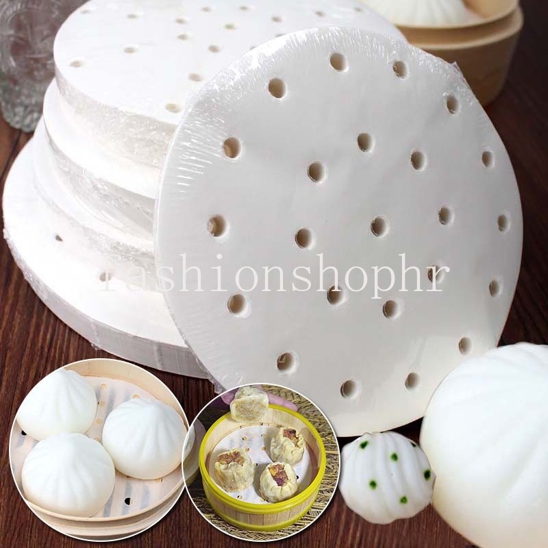 100pcs/set Round Steamer Papers silicone oil paper baking Barbecue Non ...