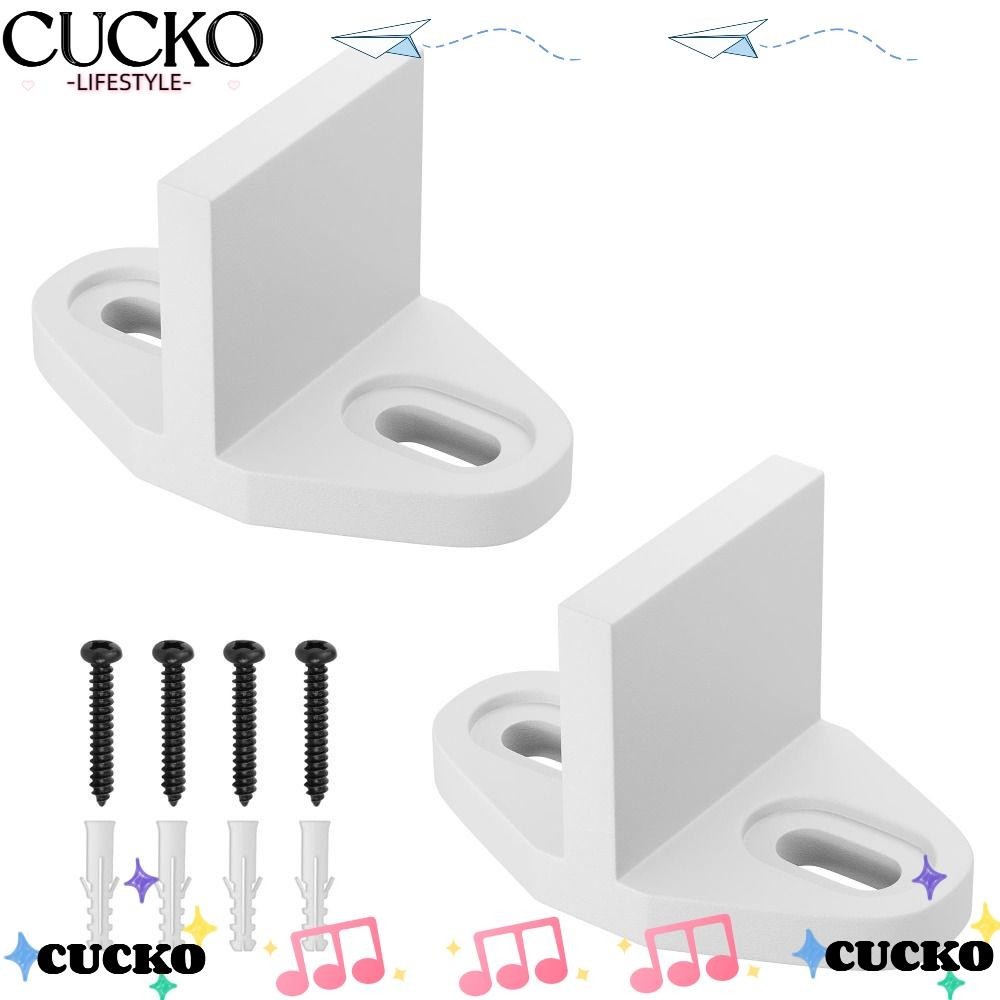 CUCKO 2Pack Barn Door Floor Guide, White Metal Floor Mount, Pocket ...