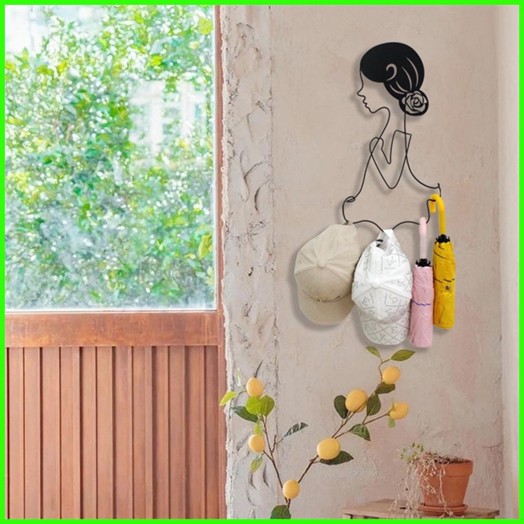 Abstract Coat Hanger Aesthetic Wall Hanger Decor Aesthetic Black Women ...