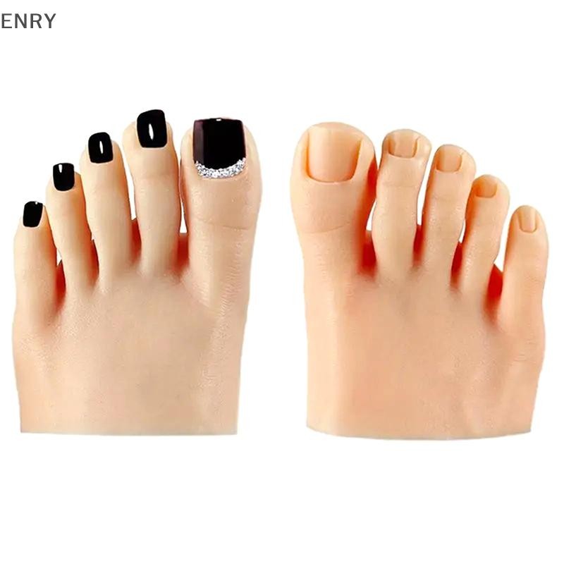 EN 1 Pair Nail Practice Foot Mannequin With Fake Toes For Pedicure ...