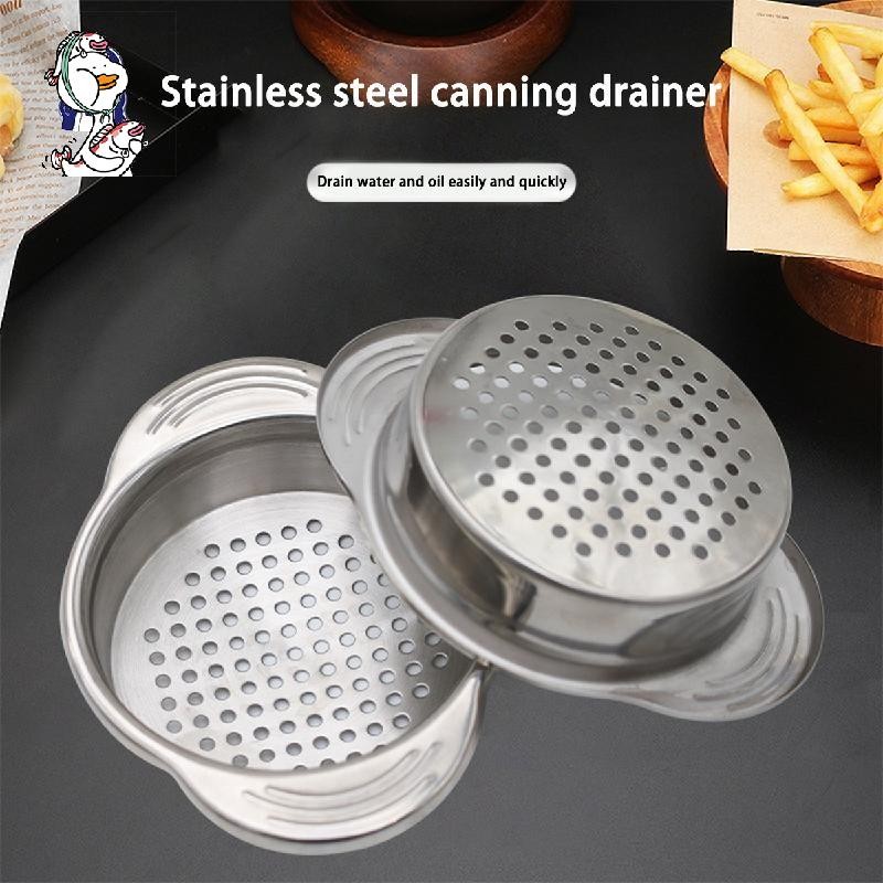 Can Strainer, Stainless Steel Food Tin Strainer, Tuna Strainer Press ...