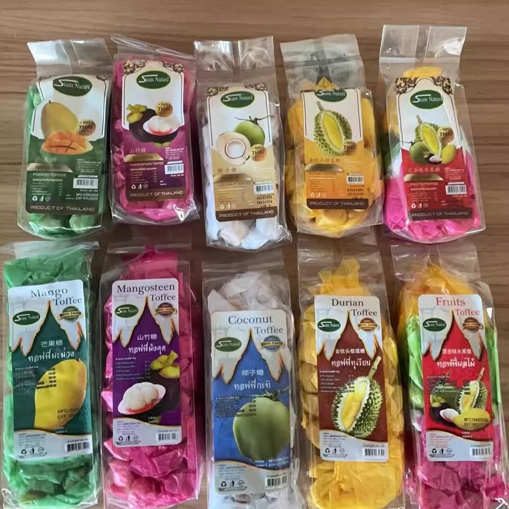 Imported Thai Durian Candy Coconut Mangosteen Mango Flavor No Additives ...