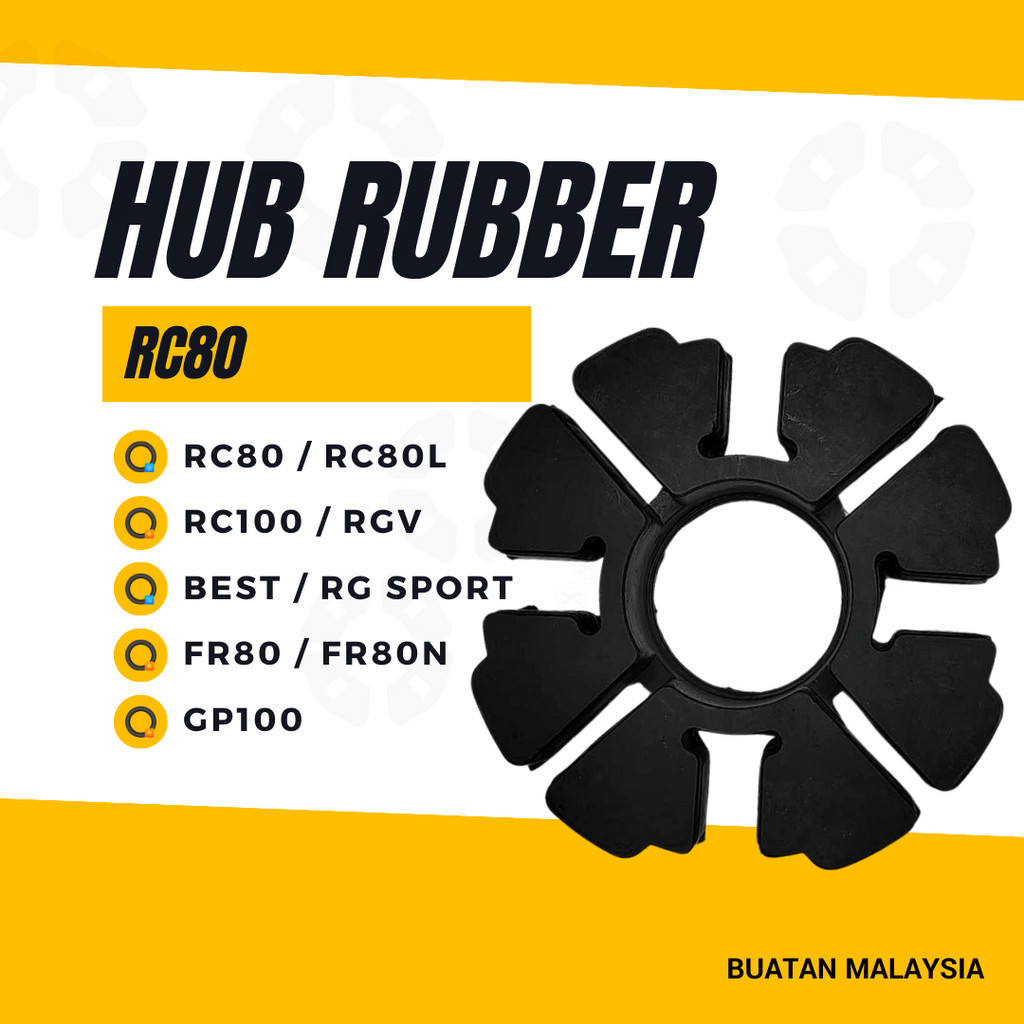 RC80 HUB RUBBER SET - RC80L RC100 RGV BEST RG SPORT FR80 FR80N GP100 RC ...
