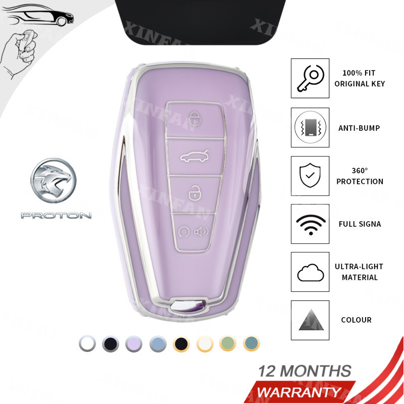 XINFAN Proton Key Cover X50 X70 X90 Gold TPU Sarung Kunci X50 ...