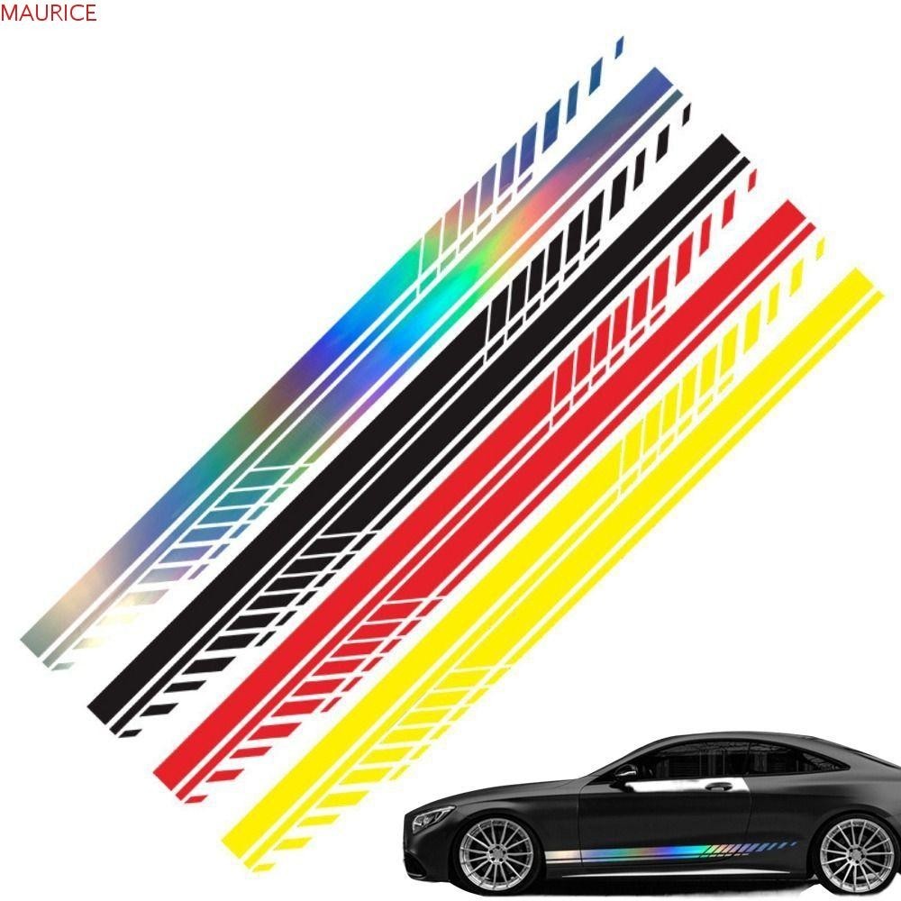 MAURICE 2Pcs Car Side Stickers, PVC Universal Car Body Side Decal ...