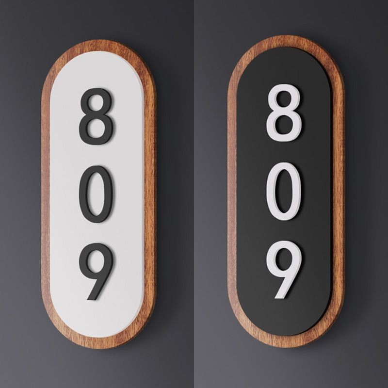 black Customised Unit Sign door signAcrylic house number plate unit ...