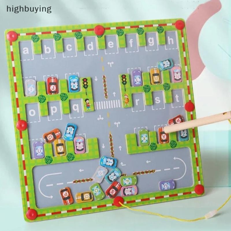 【HBSG】 Montessori Magnetic Alphabet Maze Toy Kids Maze Letter Puzzle ...