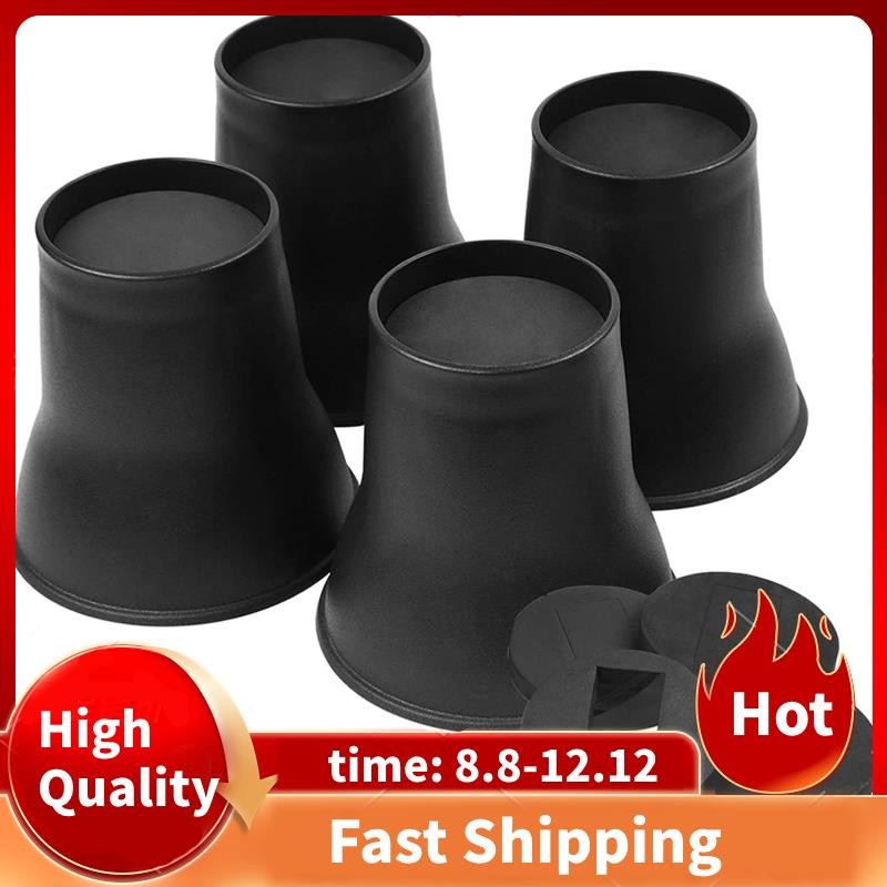 4PCS Bed Risers 6 Inch Heavy Duty Round Furniture Risers for Bed Desk ...