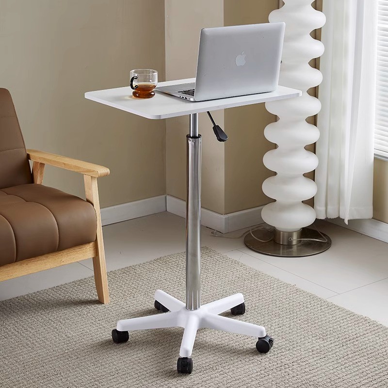 Adjustable side table with wheels lift/ movable coffee table / office ...