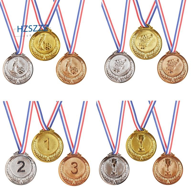 3 Medals, Gold, Silver, Bronze, Winners Medal with Ribbon 1st 2nd 3rd ...