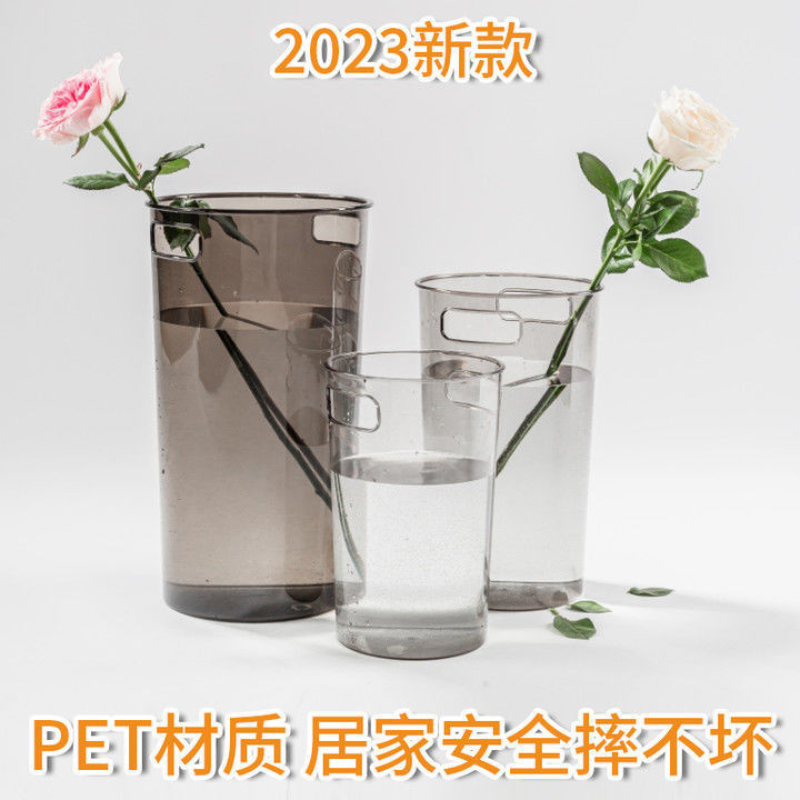 Light Luxury Acrylic Transparent Wake-up Flower Bucket Flower Shop ...