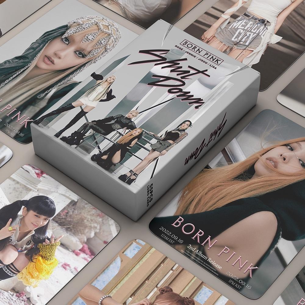 55pcs/Set Blackpink Photocards Shut Down Album 2022 FOR LOVE Lomo Card ...