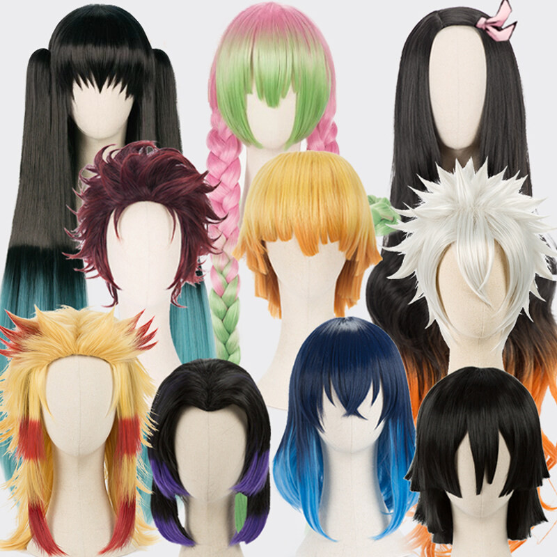 Anime Demon Slayer Cosplay Wig Agatsuma Zenitsu Kamado Tanjirou Wig ...