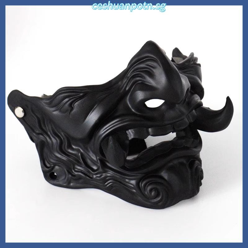 New Product Prajna Half Face Mask Black Warrior Face Mask GamecosMask ...