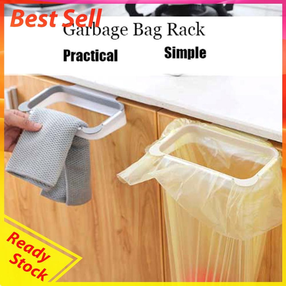 Portable Kitchen Garbage Trash Bag Holder Incognito Cabinets Cloth Rack ...